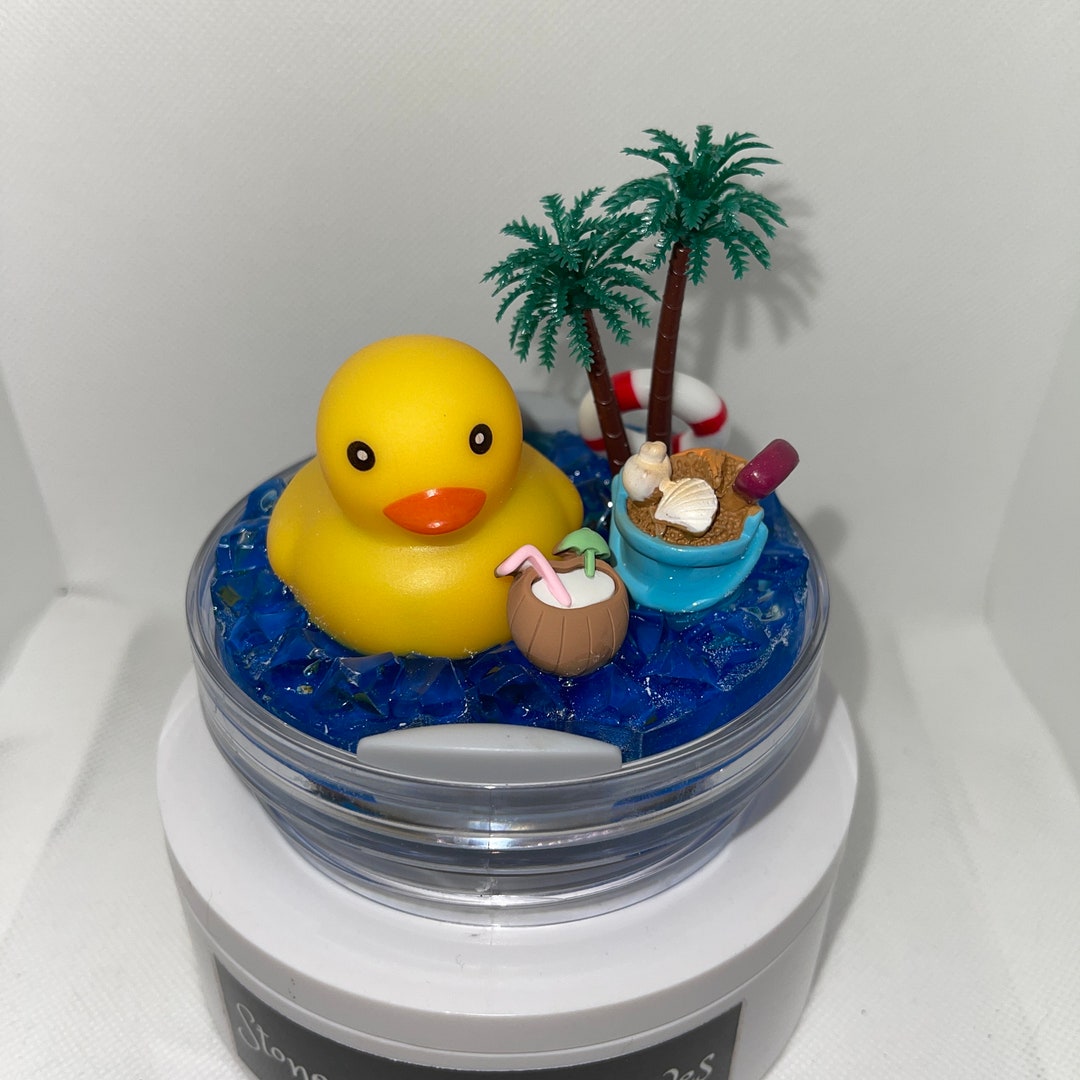 Beach Duck Topper With Beach Add Ons and Blue Ocean Water Base, Fit a ...