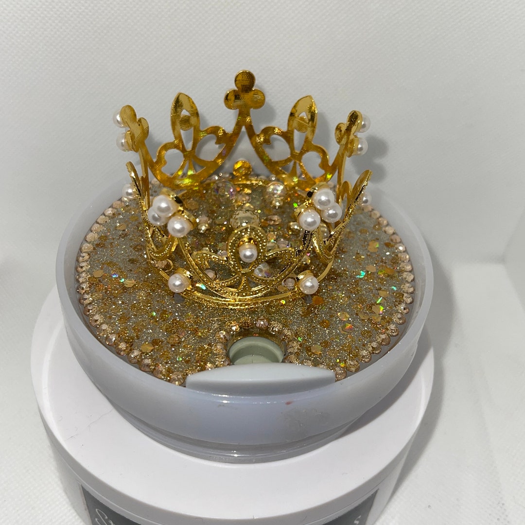 Gold Rhinestone Crown 40 & 30 Oz Topper, Stanl Ey Topper, Queen Topper ...