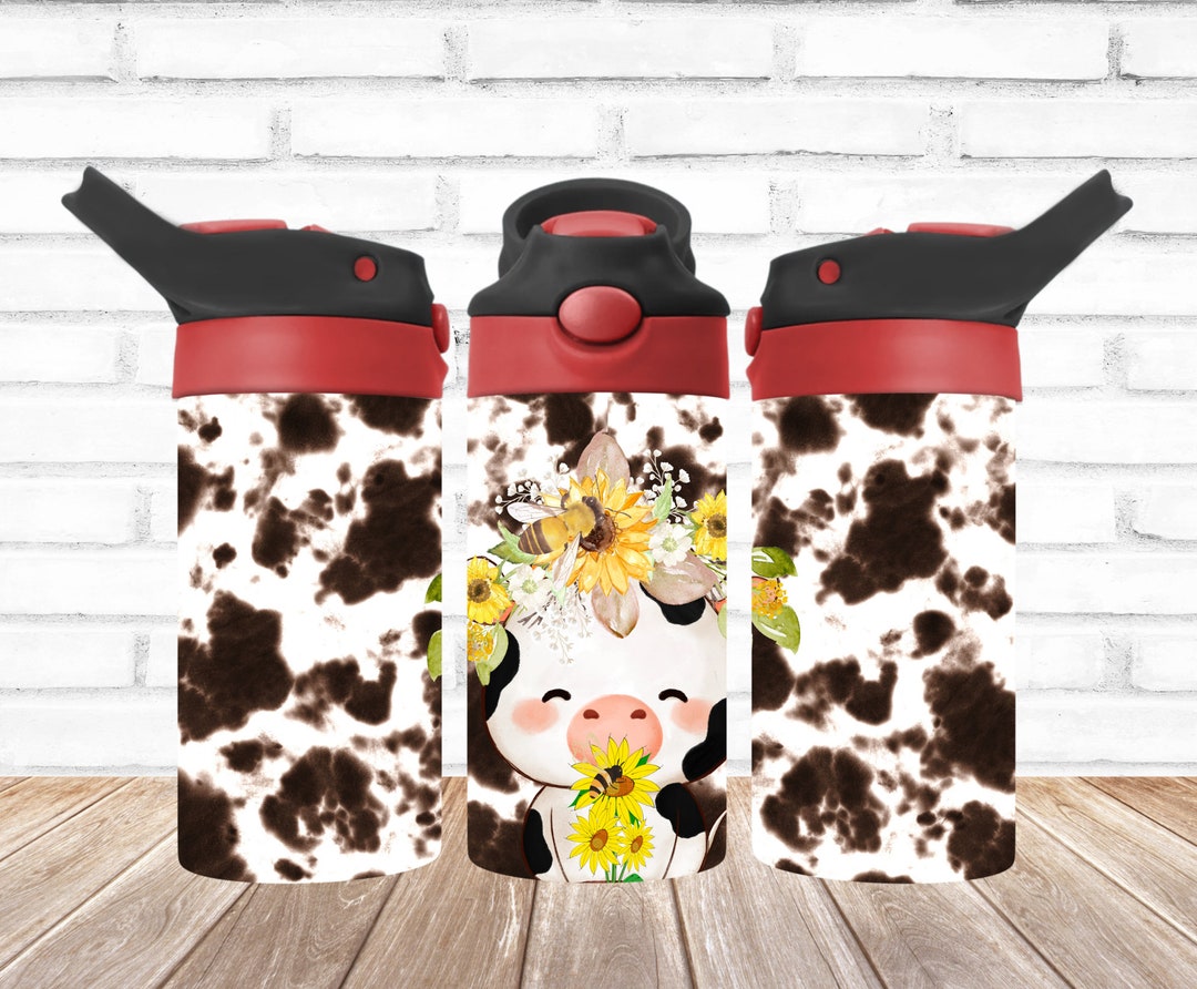 Kids Cow Tumbler, Cute Cow, Kids Water Bottle | Kids Water Tumbler ...