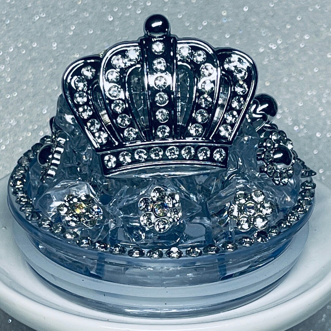 Dazzling Diva Rhinestone Crown Tumbler Topper With Rhinestone Bling ...