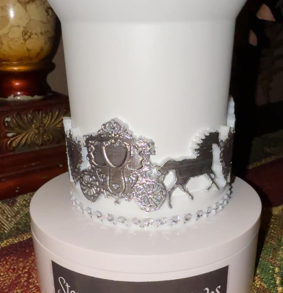 Fancy Carriage Rhinestone Princess Tumbler Boot and Straw Topper ...