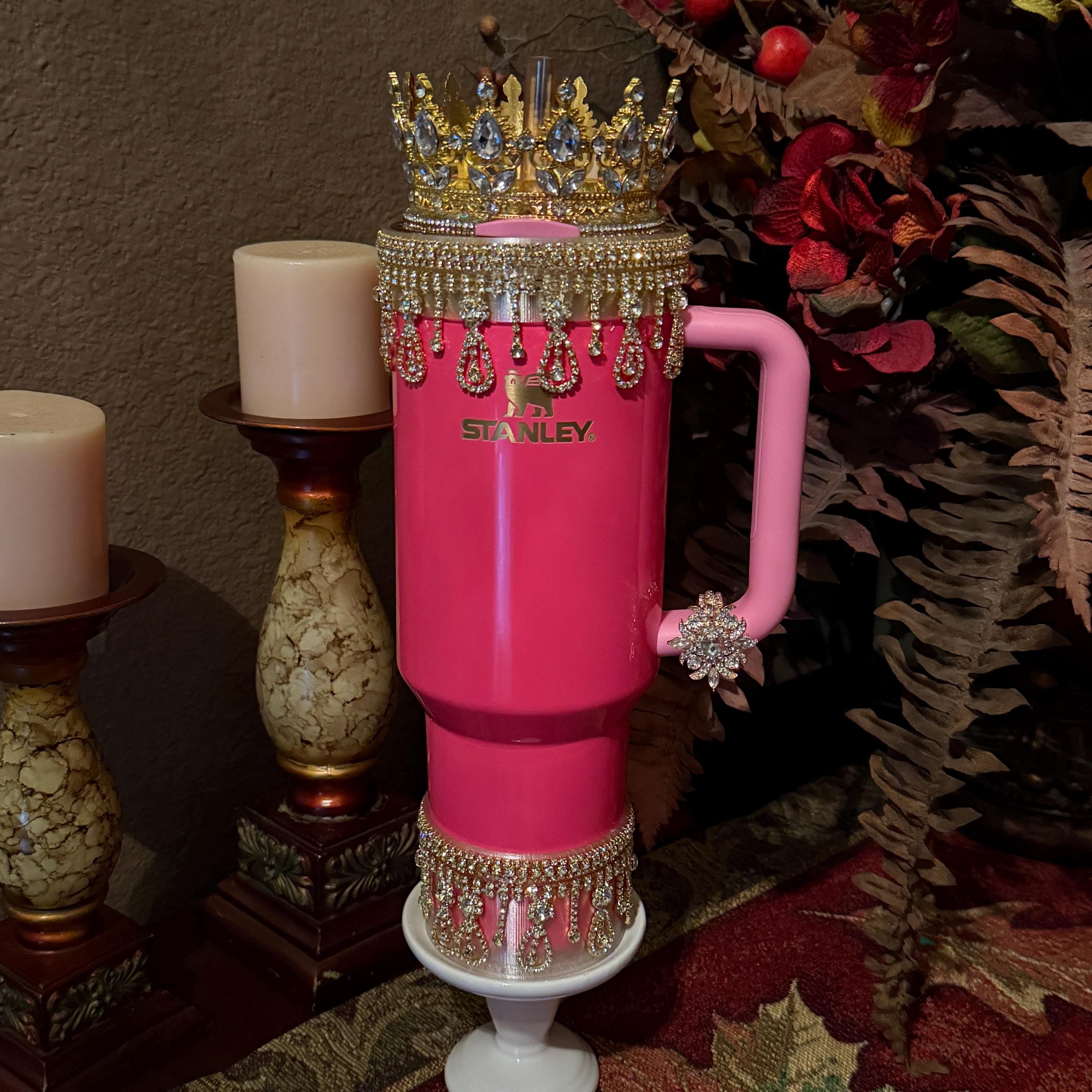 Luxurious Gold Fancy Rhinestone Royal Princess Accessory for Stanley ...