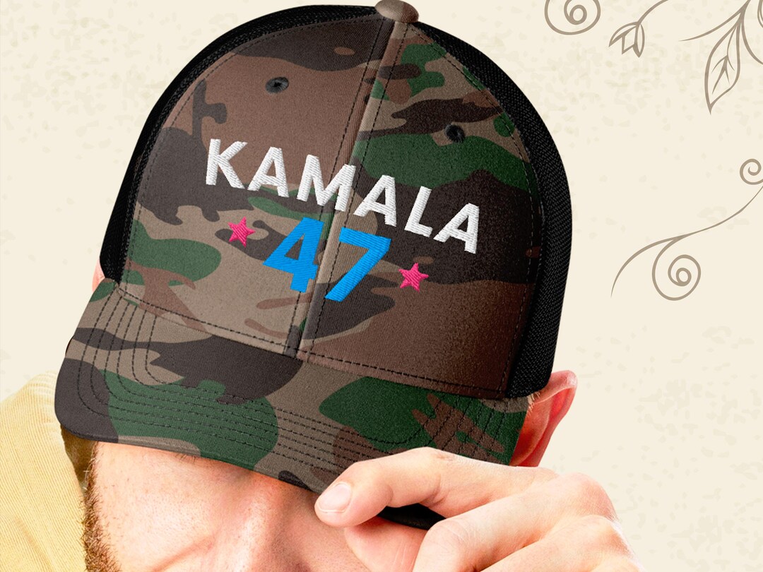 Kamala Harris Cap embroidered Camouflage Trucker Hat Harris for ...