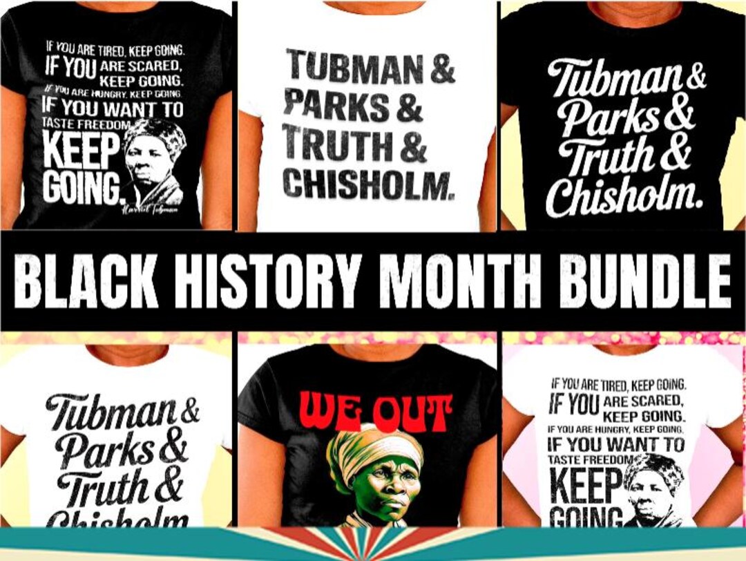 Harriet Tubman Digital Art Bundle, Black History Month T-shirt Design ...