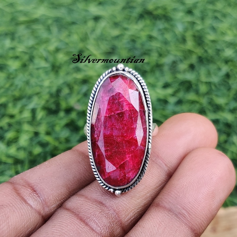 Ruby Filigree Ring - Etsy