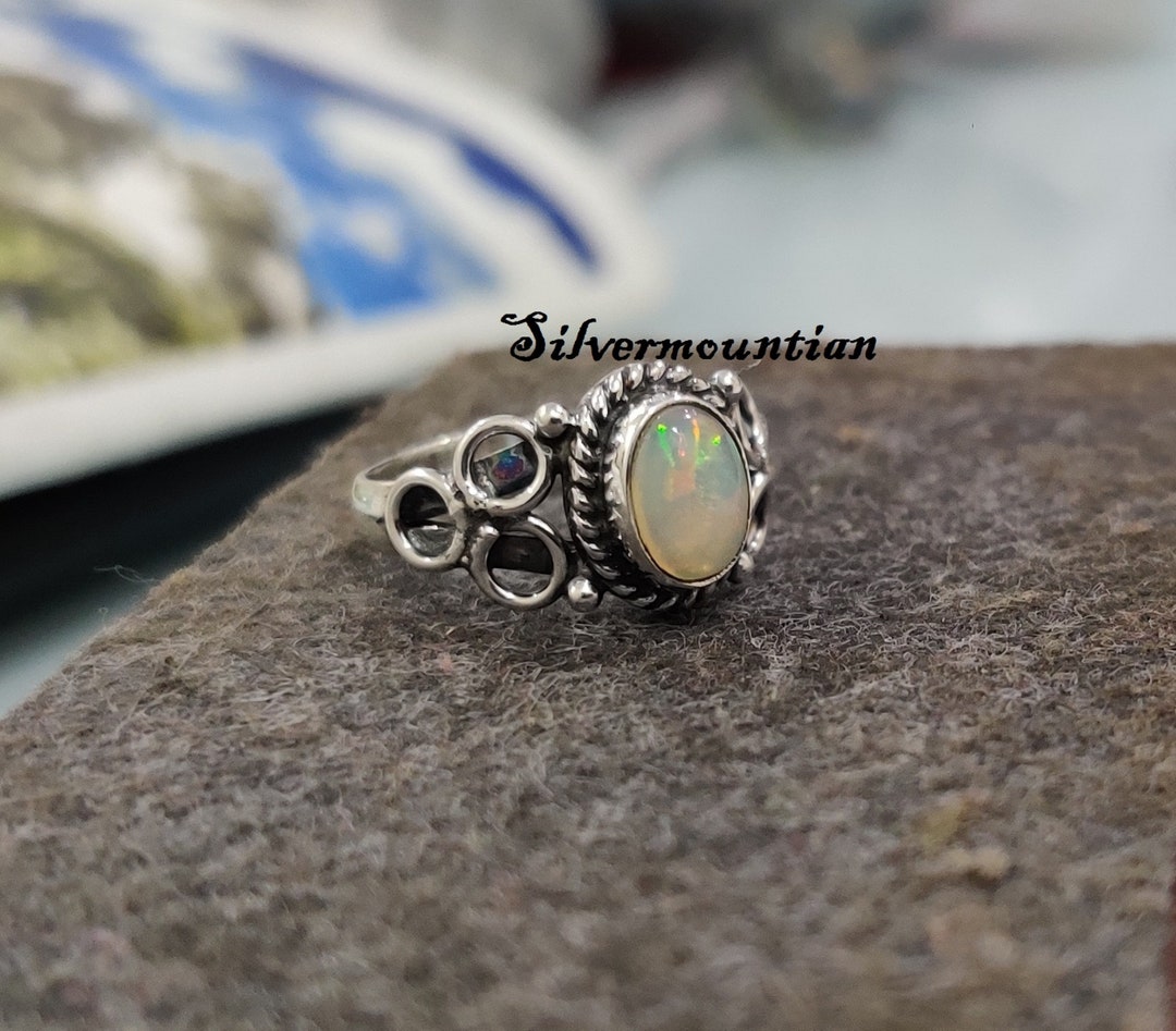 Opel Ring, 925 Sterling Silver, Amazing Ring, Lovely Ring, Wedding Gift ...