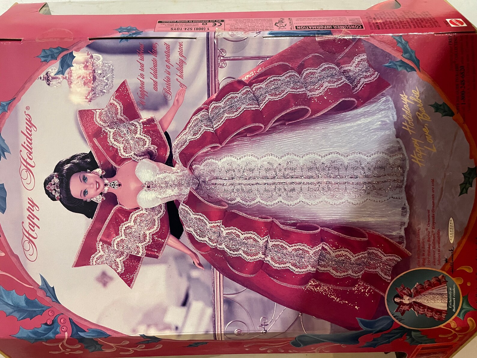 RARE Blue Eyes Misprint Happy Holidays Special Edition 1997 Barbie Doll ...