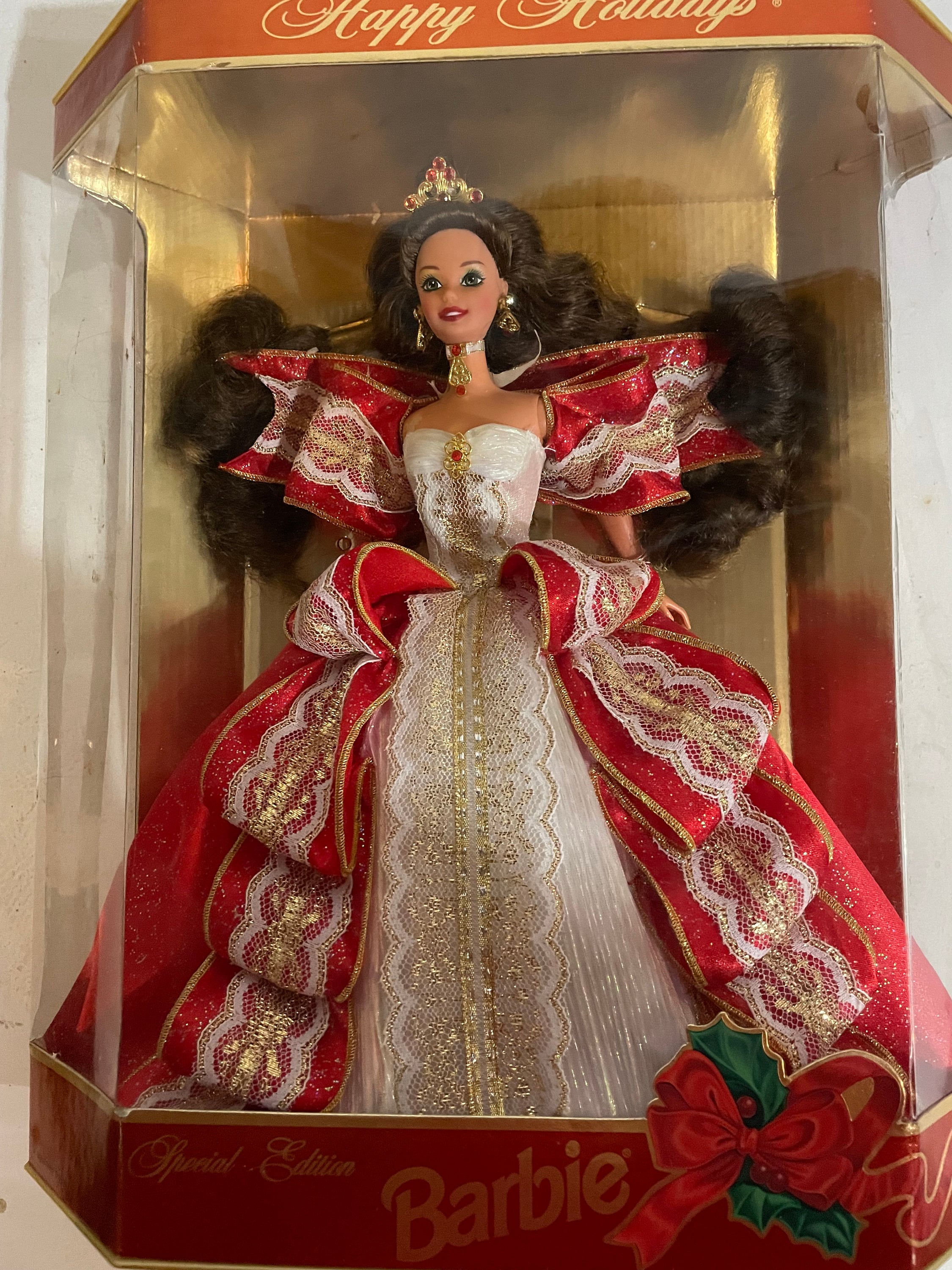 RARE Blue Eyes Misprint Happy Holidays Special Edition 1997 Barbie Doll ...