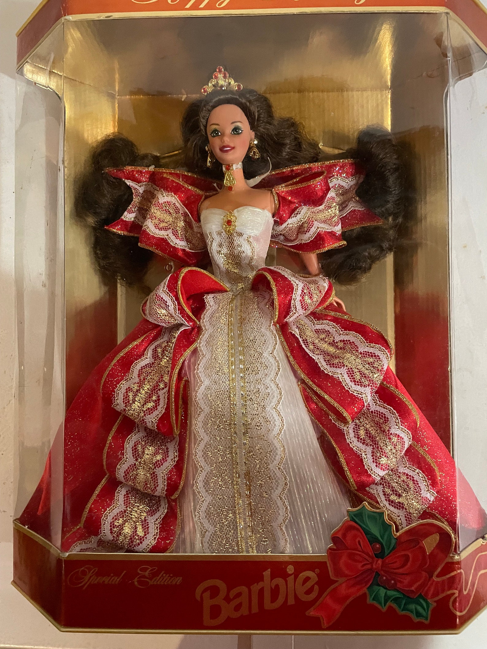 RARE Blue Eyes Misprint Happy Holidays Special Edition 1997 Barbie Doll ...