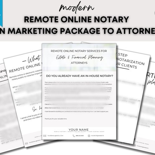 Remote Online Notary Marketing RON Marketing Flyer RON - Etsy