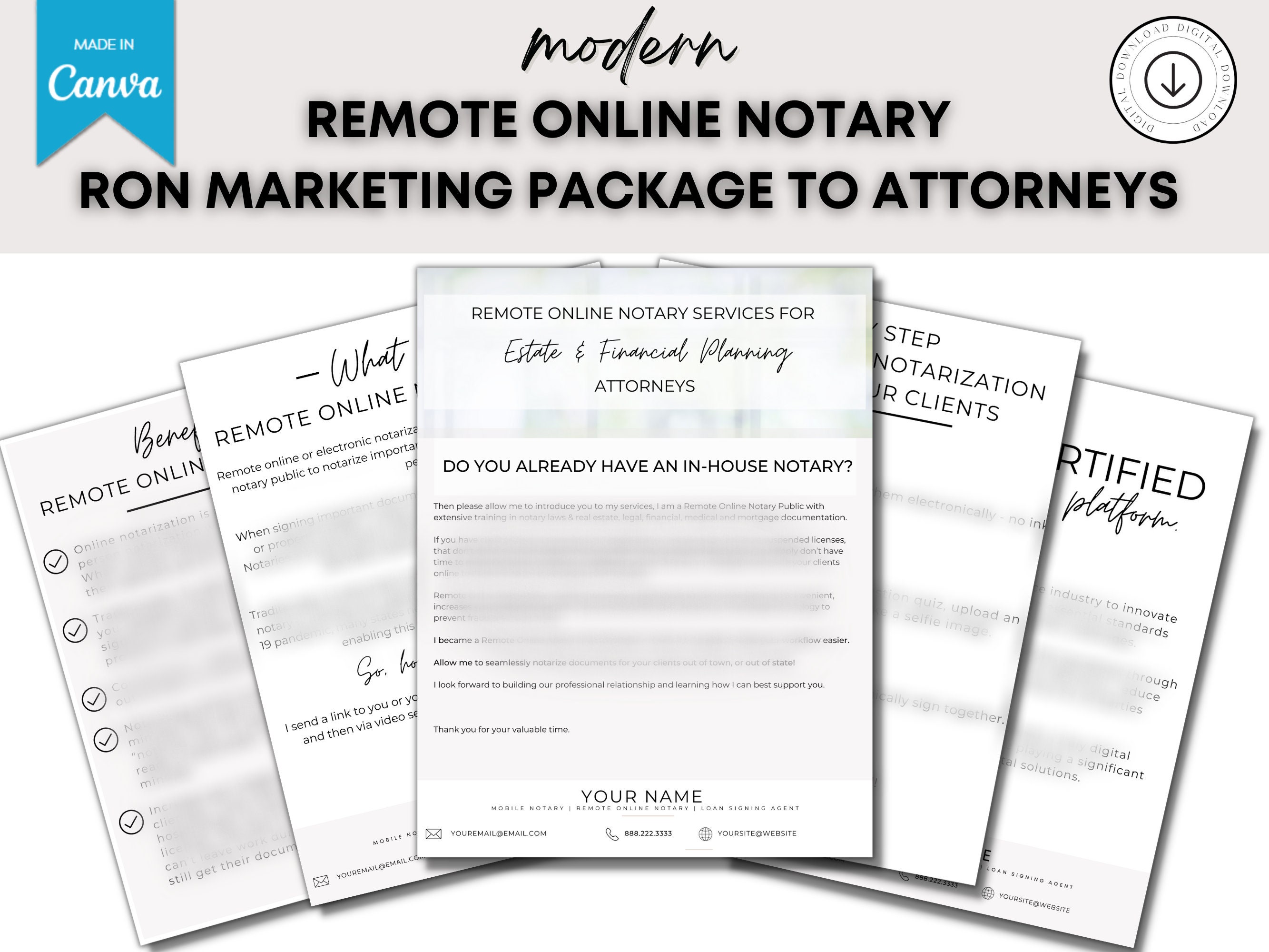 Remote Online Notary Marketing RON Marketing Flyer RON - Etsy