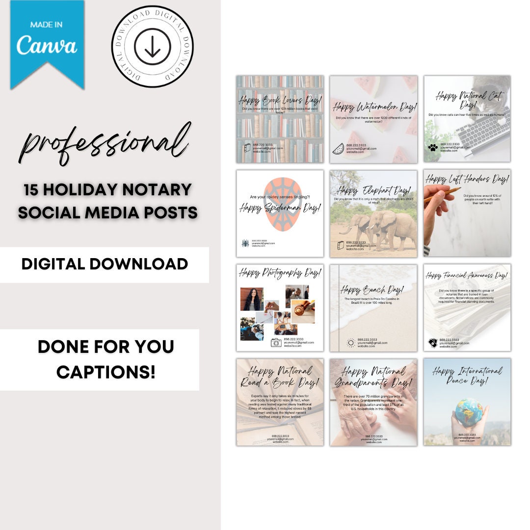 15 Holiday Notary Posts | 15 National Holiday Posts | Notary Social ...