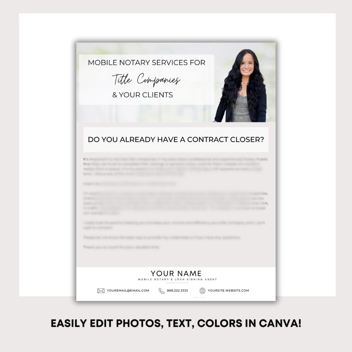 Notary Title Company Letter | Loan Signing Agent | Market to Title ...