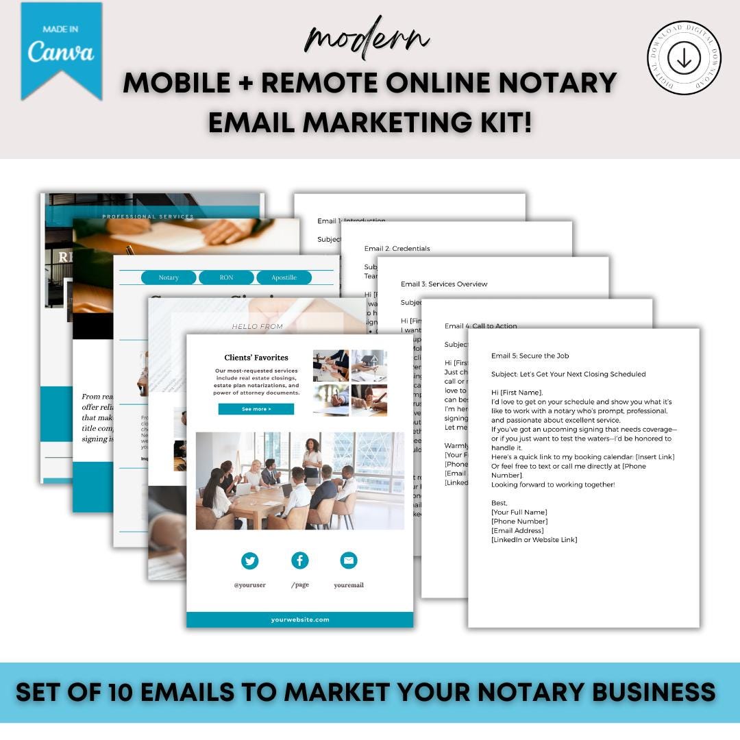 Notary Email Templates | Brand New Notary Email Templates | New Notary ...