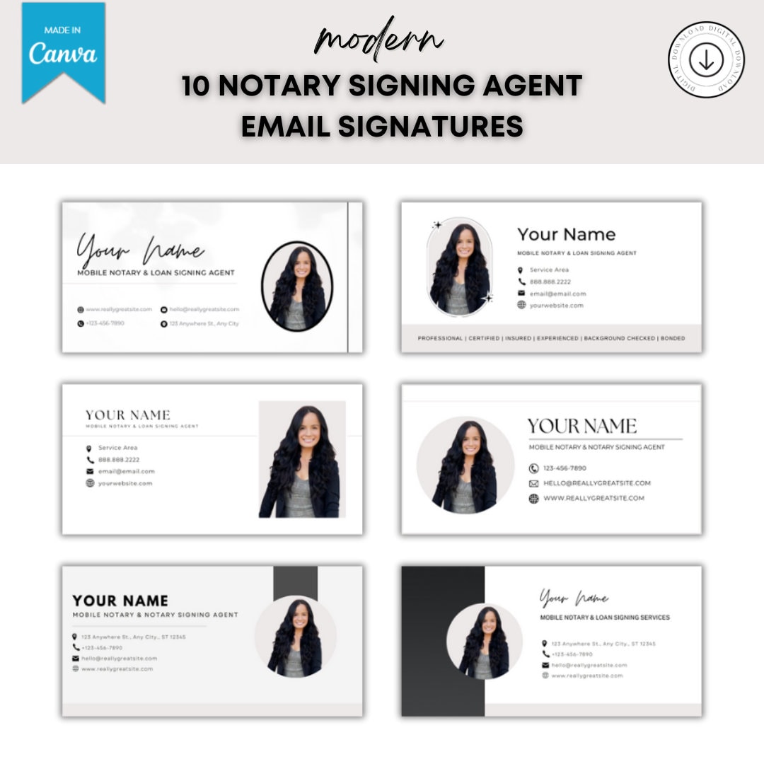10 Notary Email Signatures | Signing Agent Email Signature | Notary ...