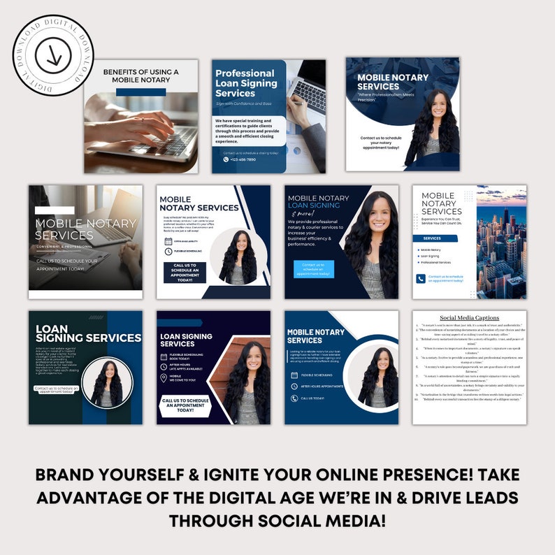 10 Branding Notary Social Media Posts | Notary Insta Posts | Signing ...