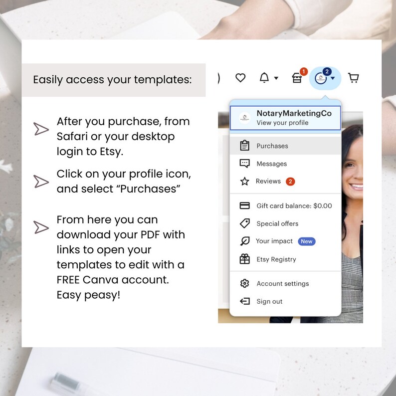 Remote Online Notary Marketing Flyer | Canva Template (digital Download ...