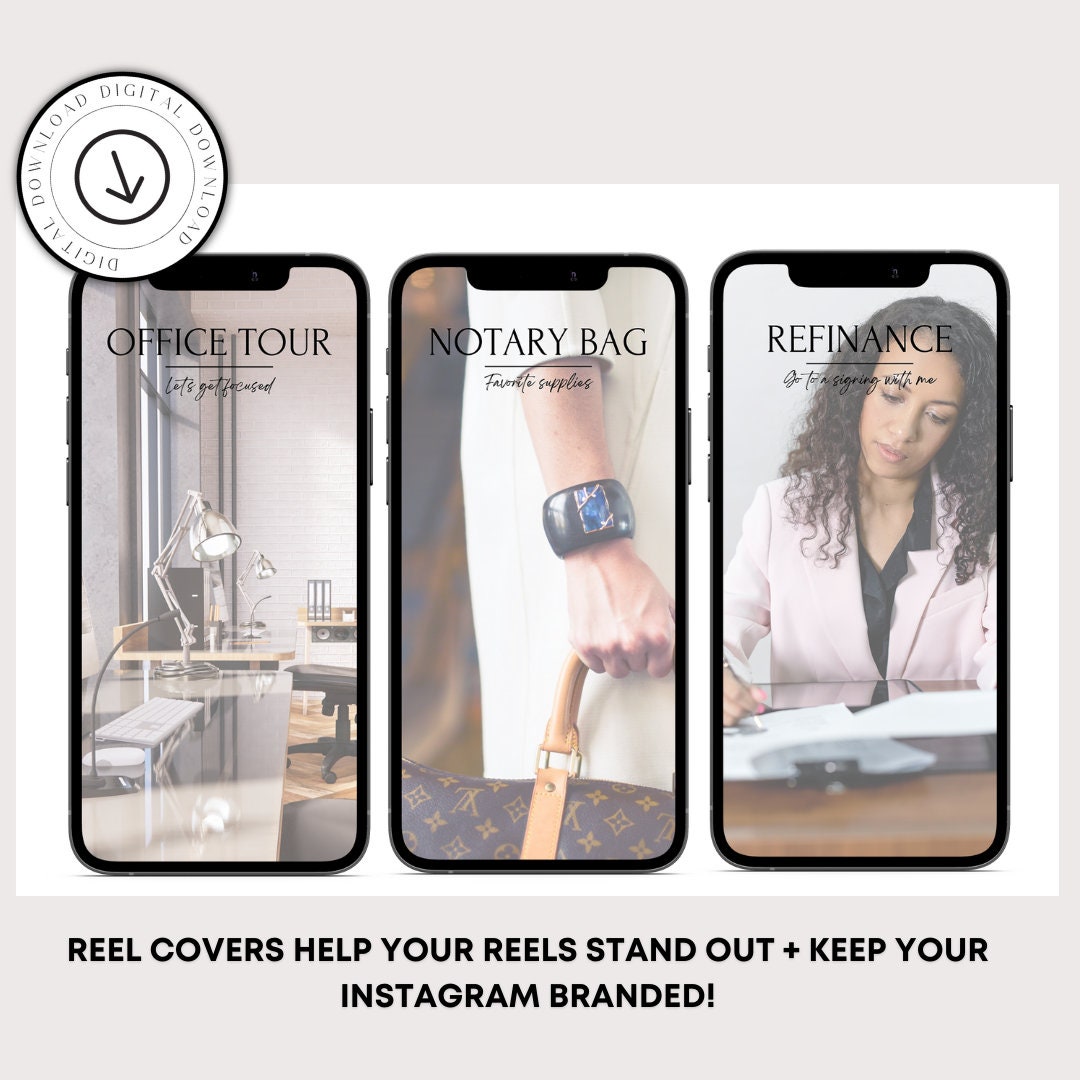 Notary Reel Covers | Instagram Templates, Signing Agent (canva) - Etsy