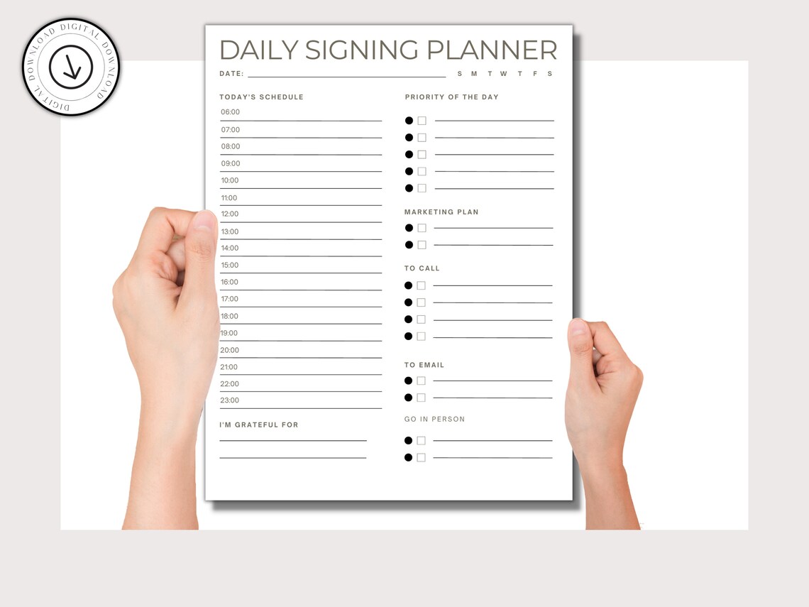 Notary Planner | Signing Agent Planner | Signing Agent Checklist ...