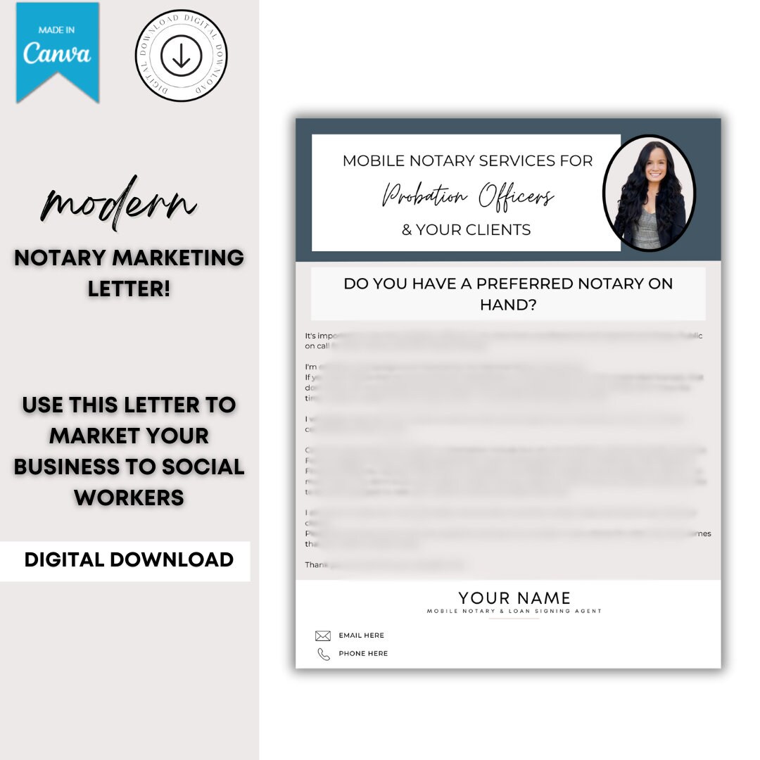 Notary Marketing Letter for Probation Officers Notary Marketing Letter Notary Signing Agent ...