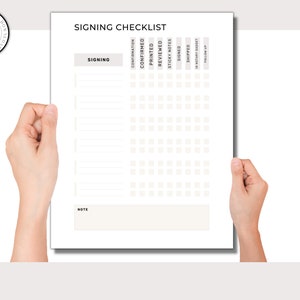 Notary Planner | Signing Agent Planner | Signing Agent Checklist ...
