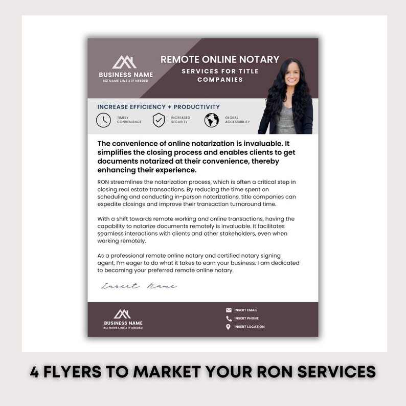 RON Marketing Kit Remote Online Notary Marketing Kit RON Flyer Market ...