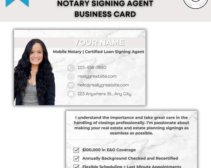 Notary Business Card Signing Agent Business Card Notary Business Card ...