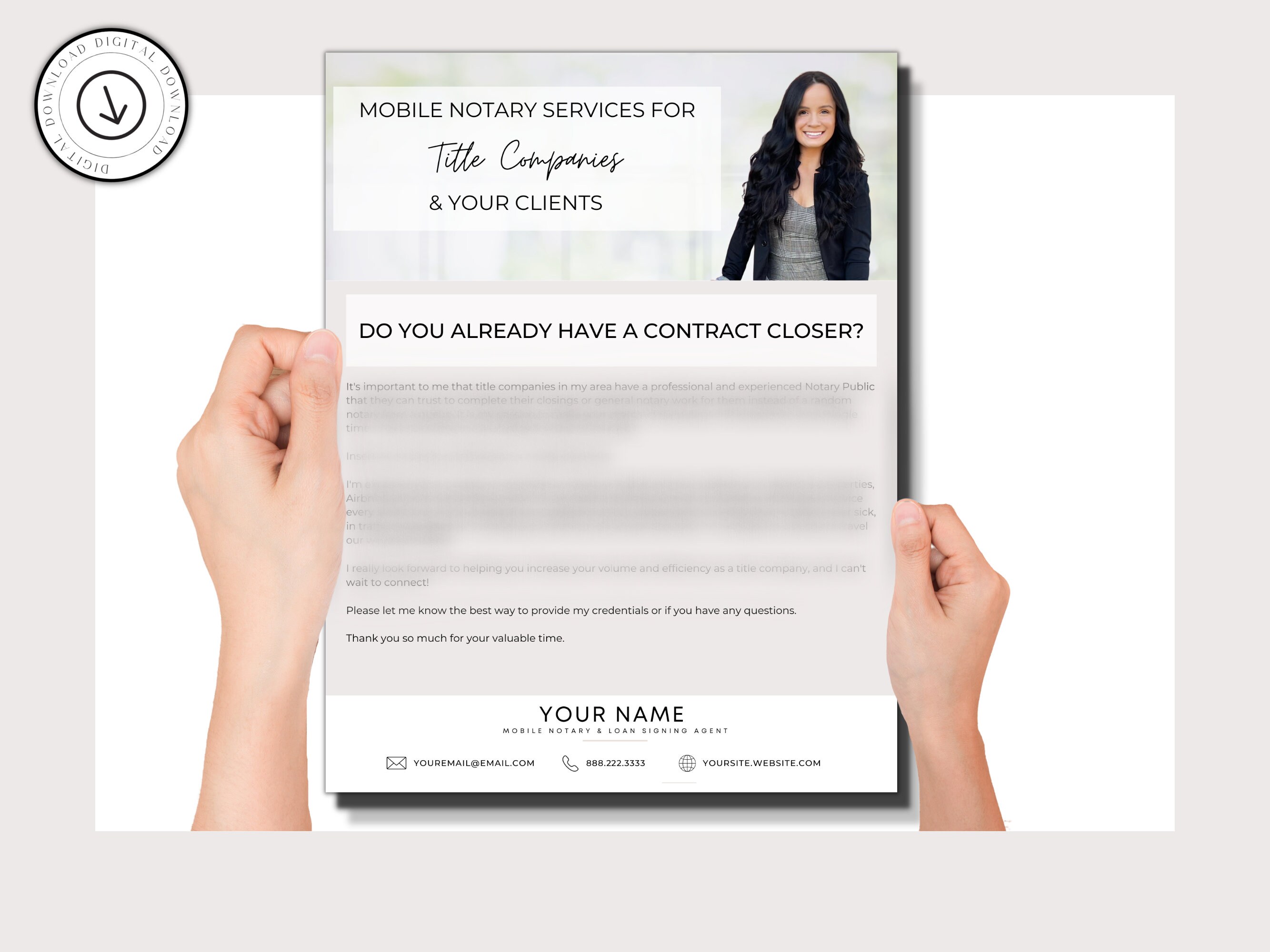 Notary Title Company Letter Loan Signing Agent Market to - Etsy