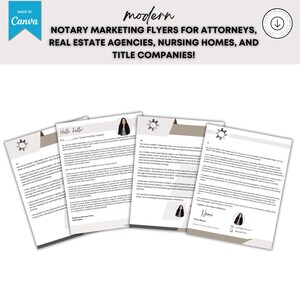 Notary Marketing Kit, Notary Marketing Flyers | Signing Agent Marketing ...