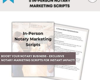 Notary Marketing Scripts 10 Notary Scripts Loan Signing Agent Marketing ...