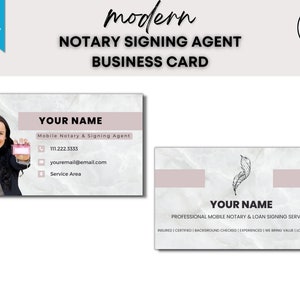 Notary Business Card Signing Agent Business Card Notary - Etsy