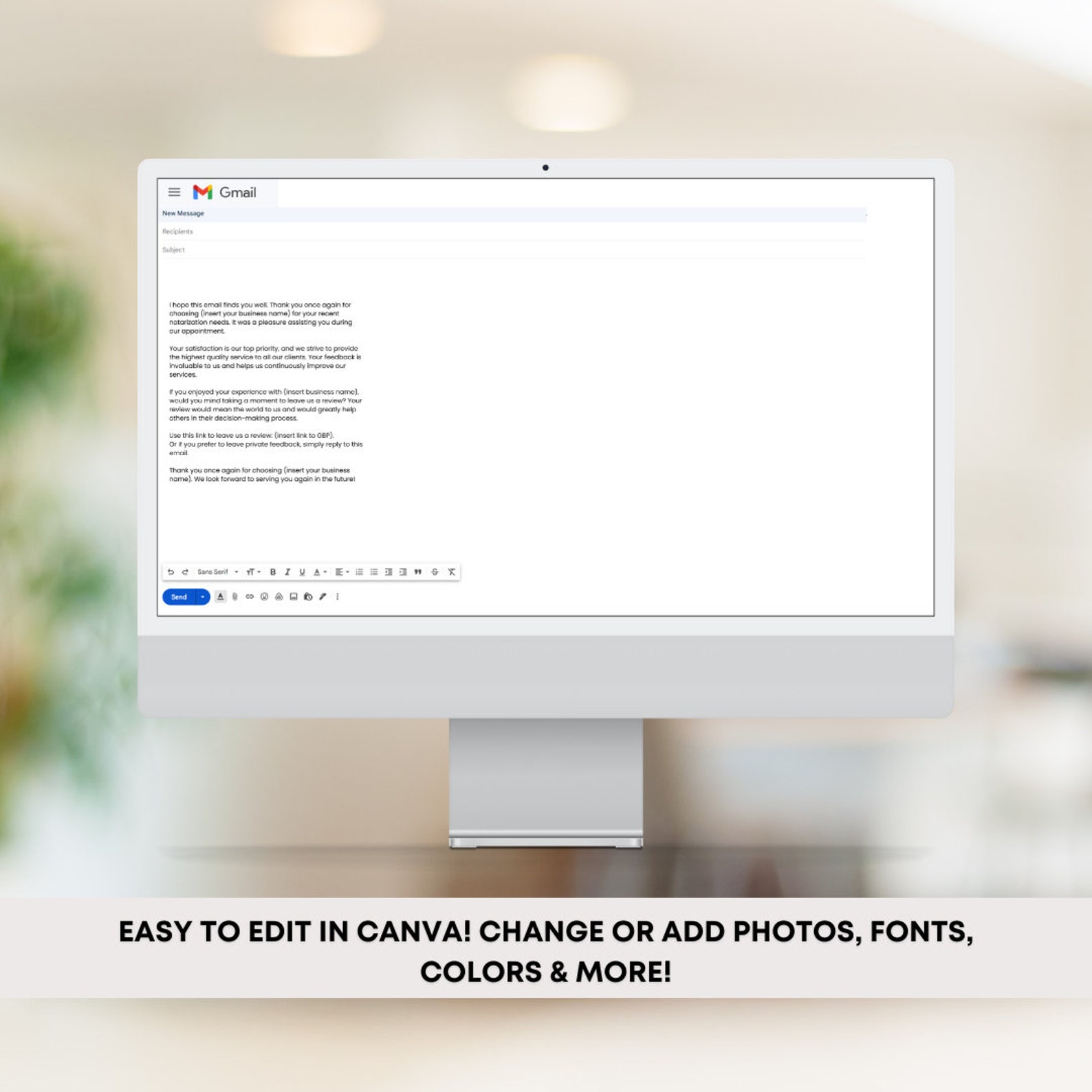 Notary Email Follow up Template | Review Request Email | Notary Email ...