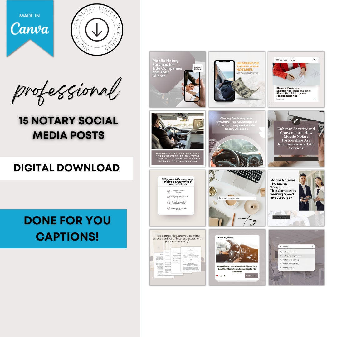 Title Company Social Media Posts | Notary Title Company IG Posts ...