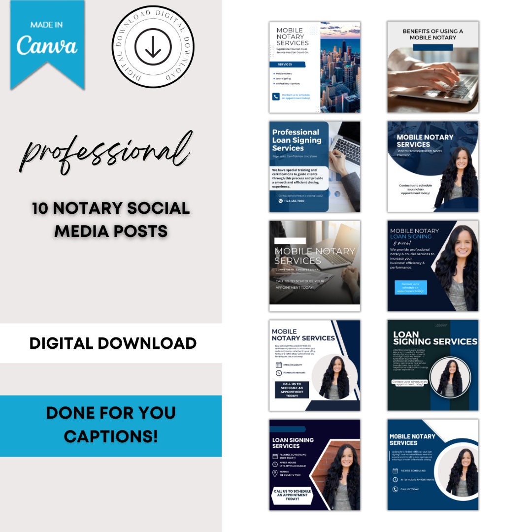 10 Branding Notary Social Media Posts | Notary Insta Posts | Signing ...