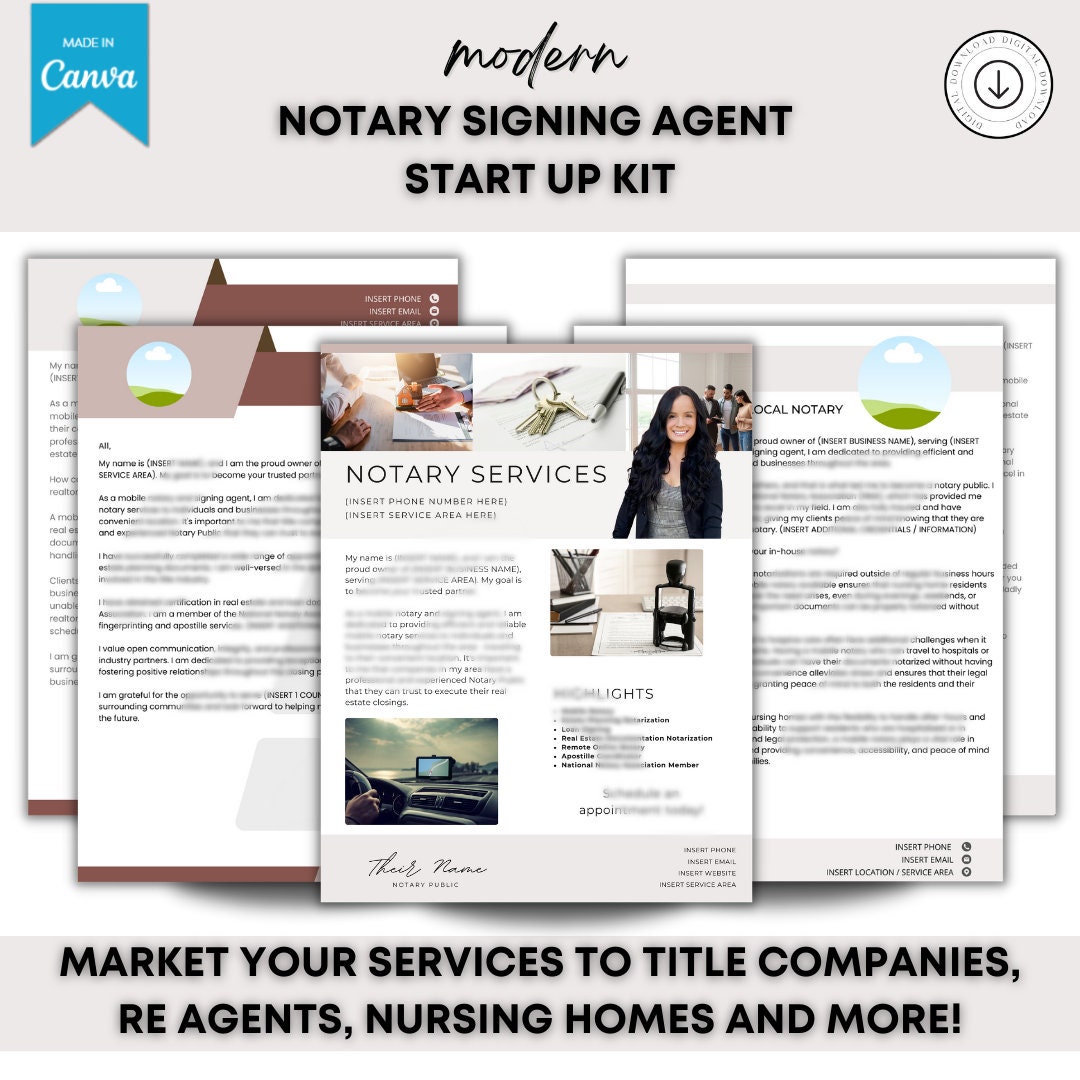 Notary Marketing Kit | Signing Agent Marketing Kit | Signing Agent ...