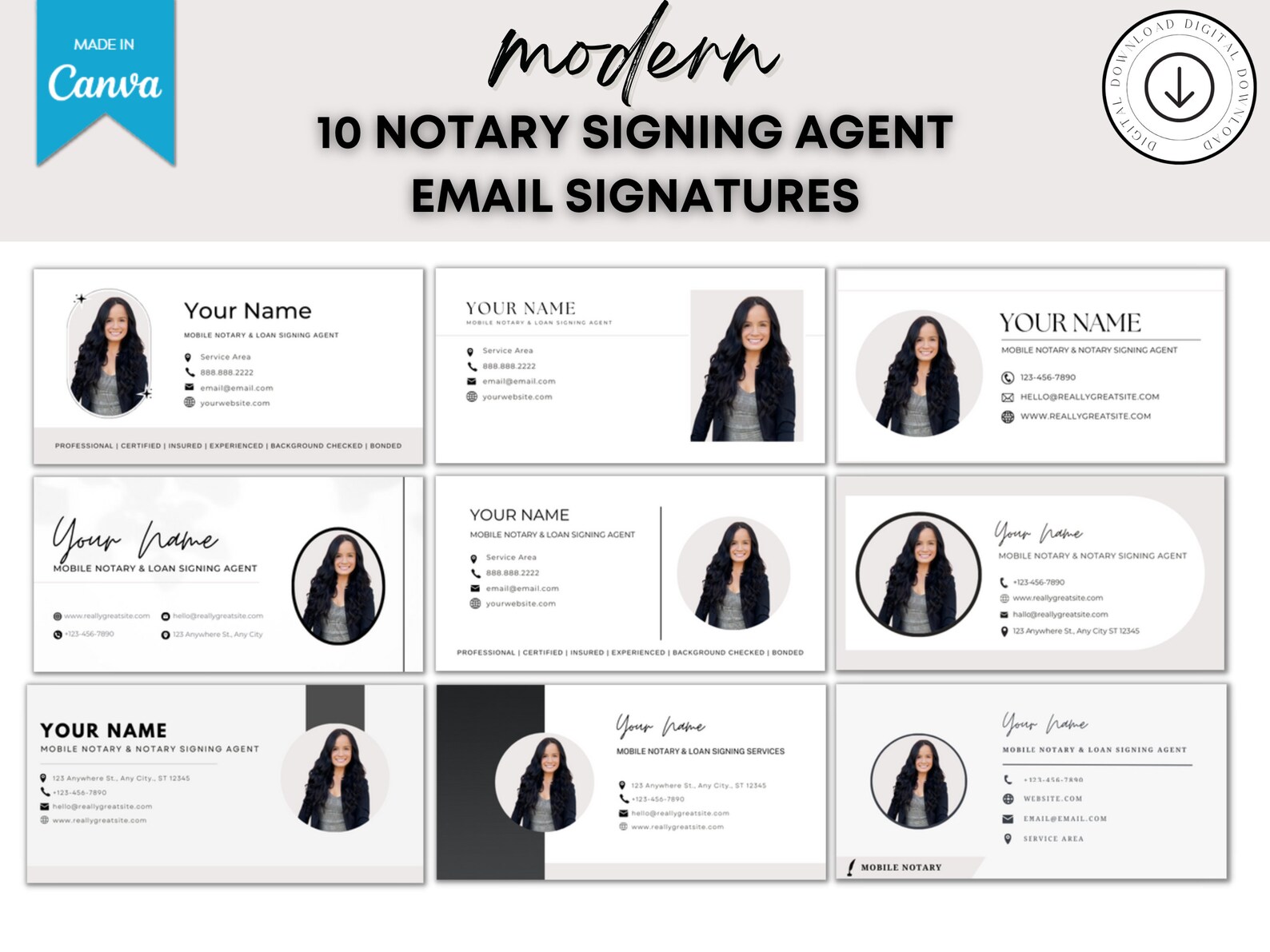 10 Notary Email Signatures Signing Agent Email Signature Notary Email ...