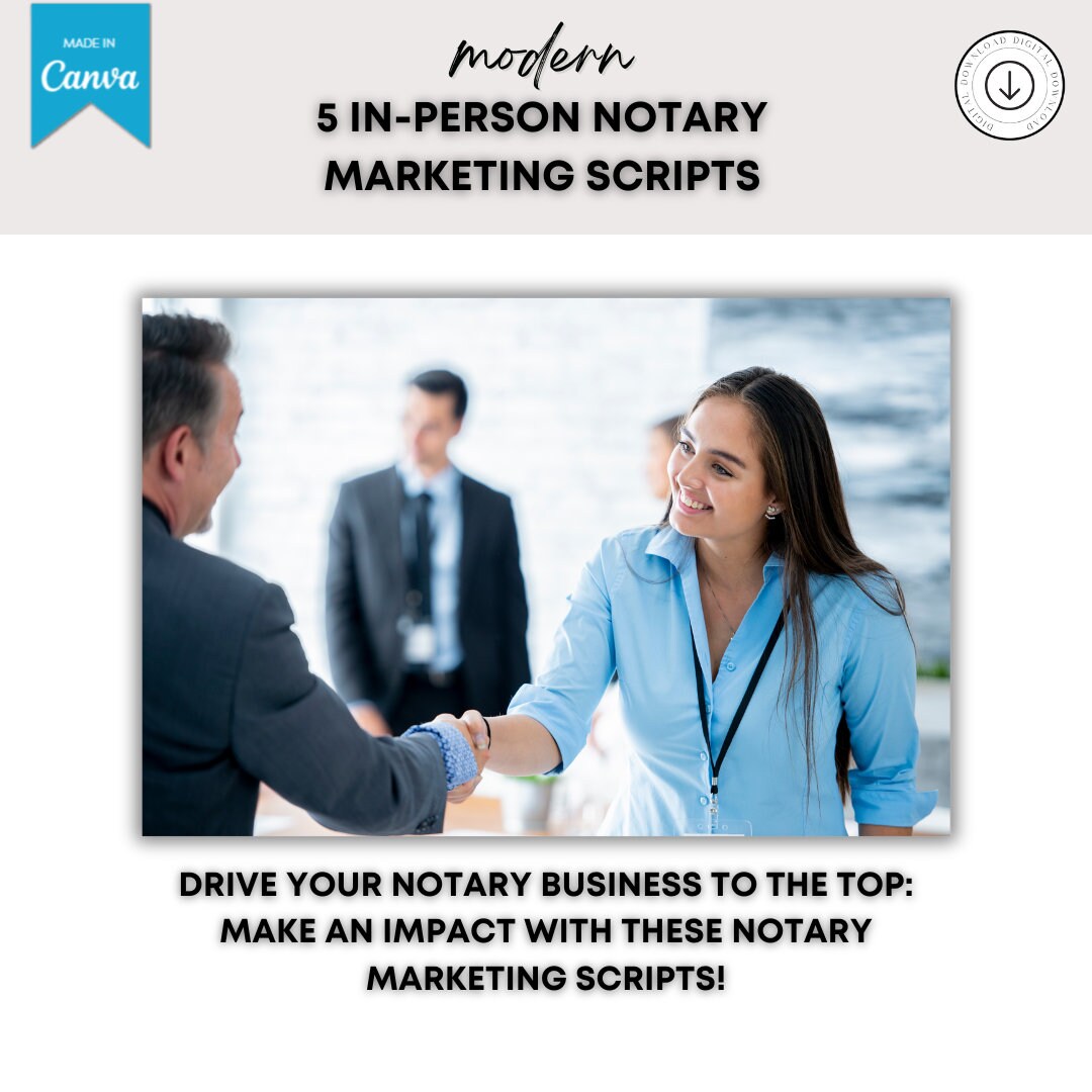 Notary Marketing Scripts | in Person Notary Signing Agent Scripts ...