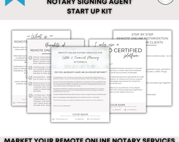 Remote Online Notary Marketing RON Marketing Flyer RON Flyer Notary ...