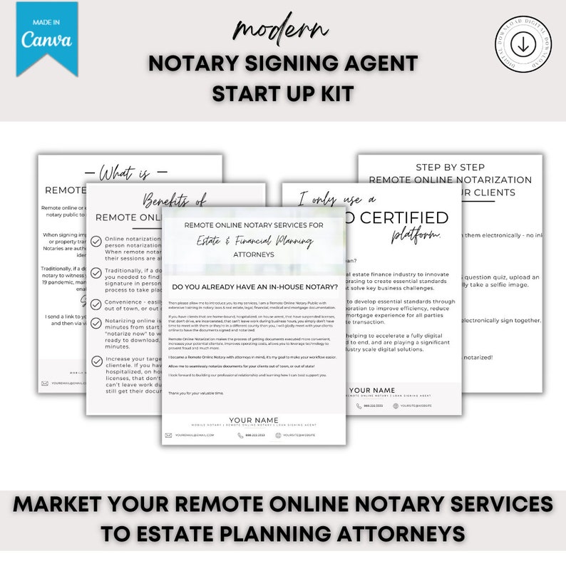 Remote Online Notary Marketing | RON Marketing Flyer | RON Flyer ...