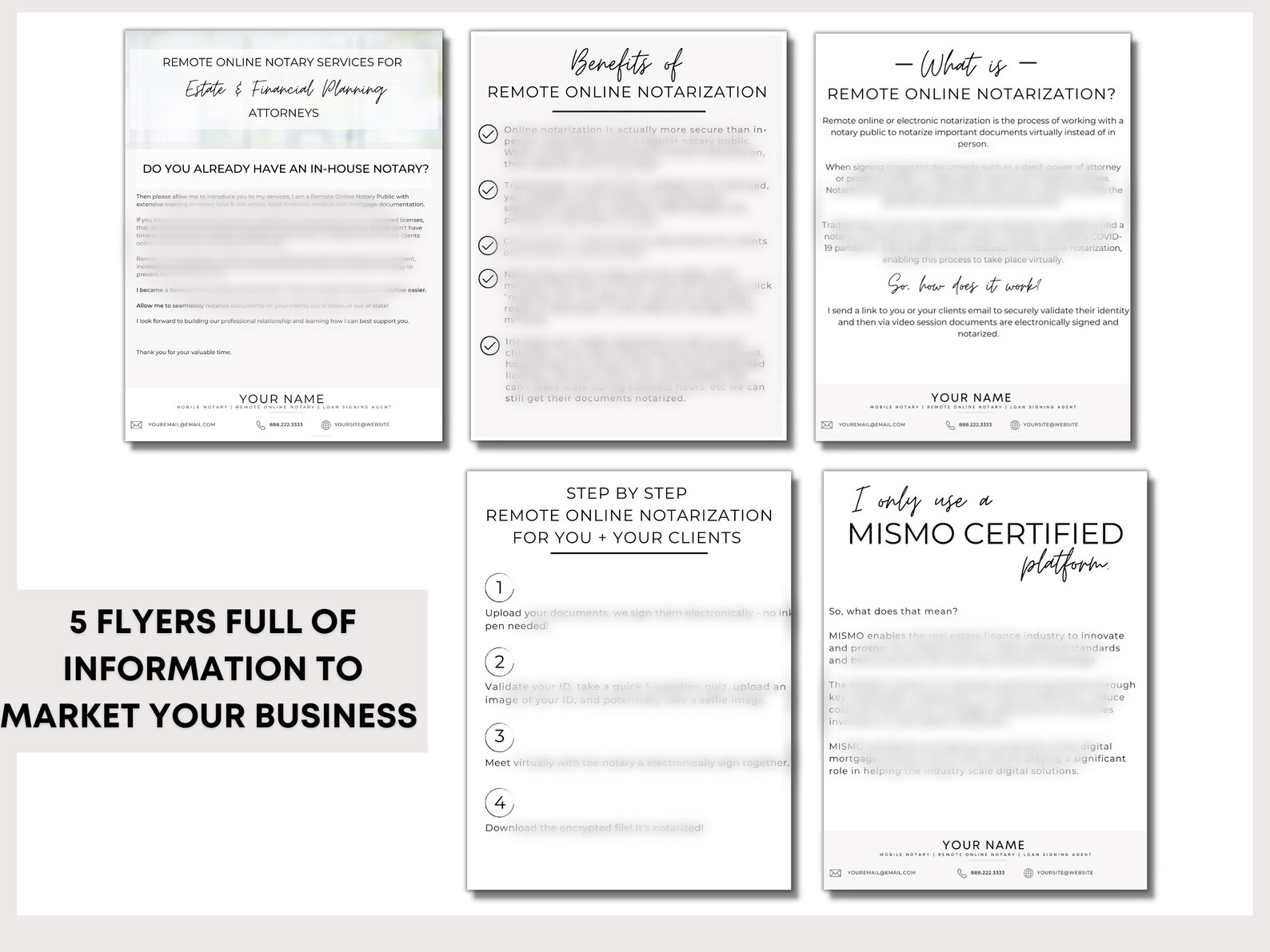 Remote Online Notary Marketing RON Marketing Flyer RON - Etsy