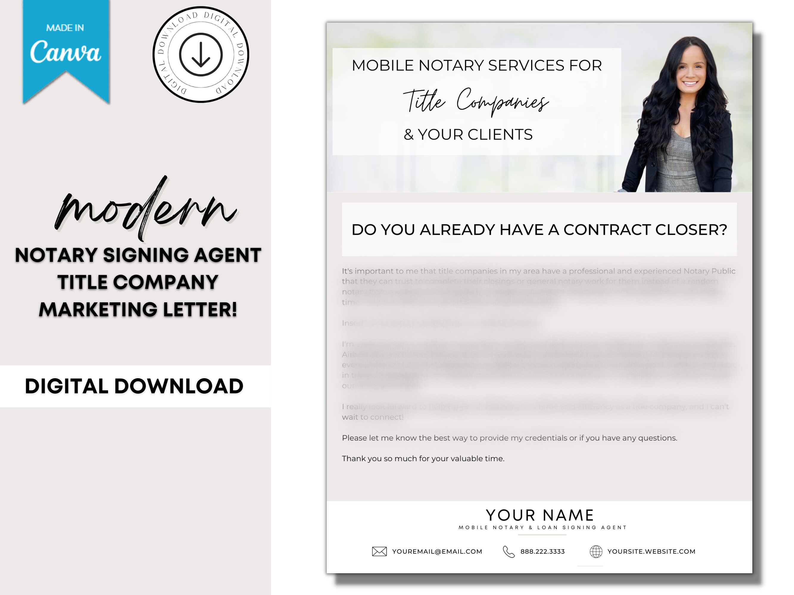Notary Title Company Letter Loan Signing Agent Market to - Etsy