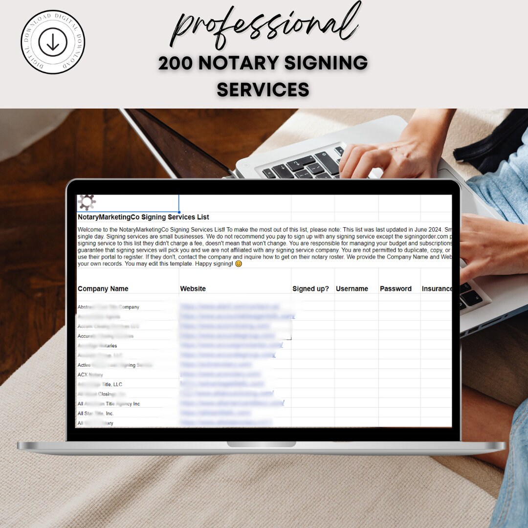 200 Signing Services | Get Free Leads as a Notary Signing Agent | Get ...