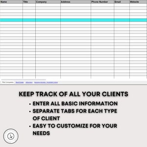 Notary Clients Spreadsheet | Spreadsheet to Track Notary Clients ...