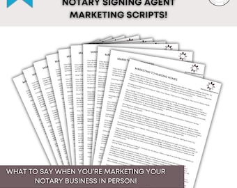 Notary Loan Signing Agent Scripts | Notary Scripts | Loan Signing Agent ...