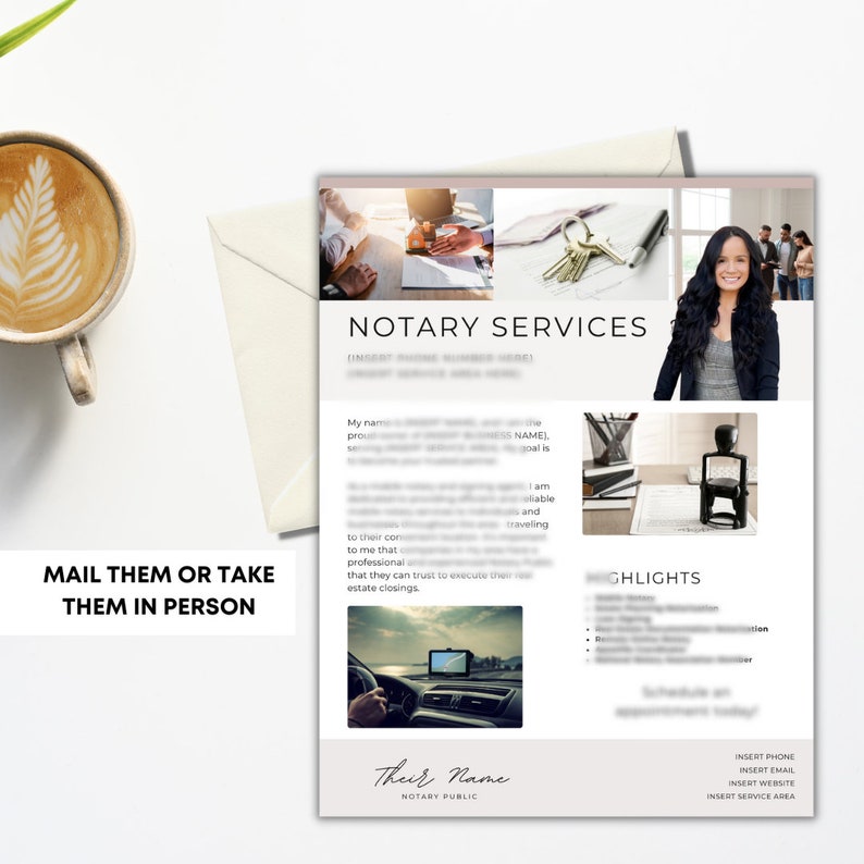 Notary Marketing Flyer Notary Flyer Notary Signing Agent Marketing ...