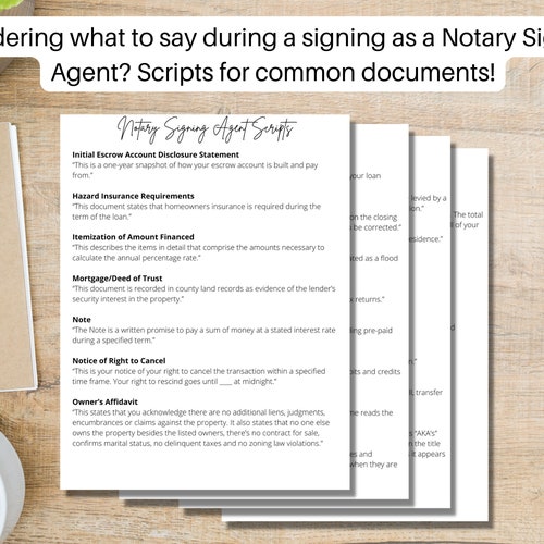 Seamless Loan Signing Agent Checklist - Etsy