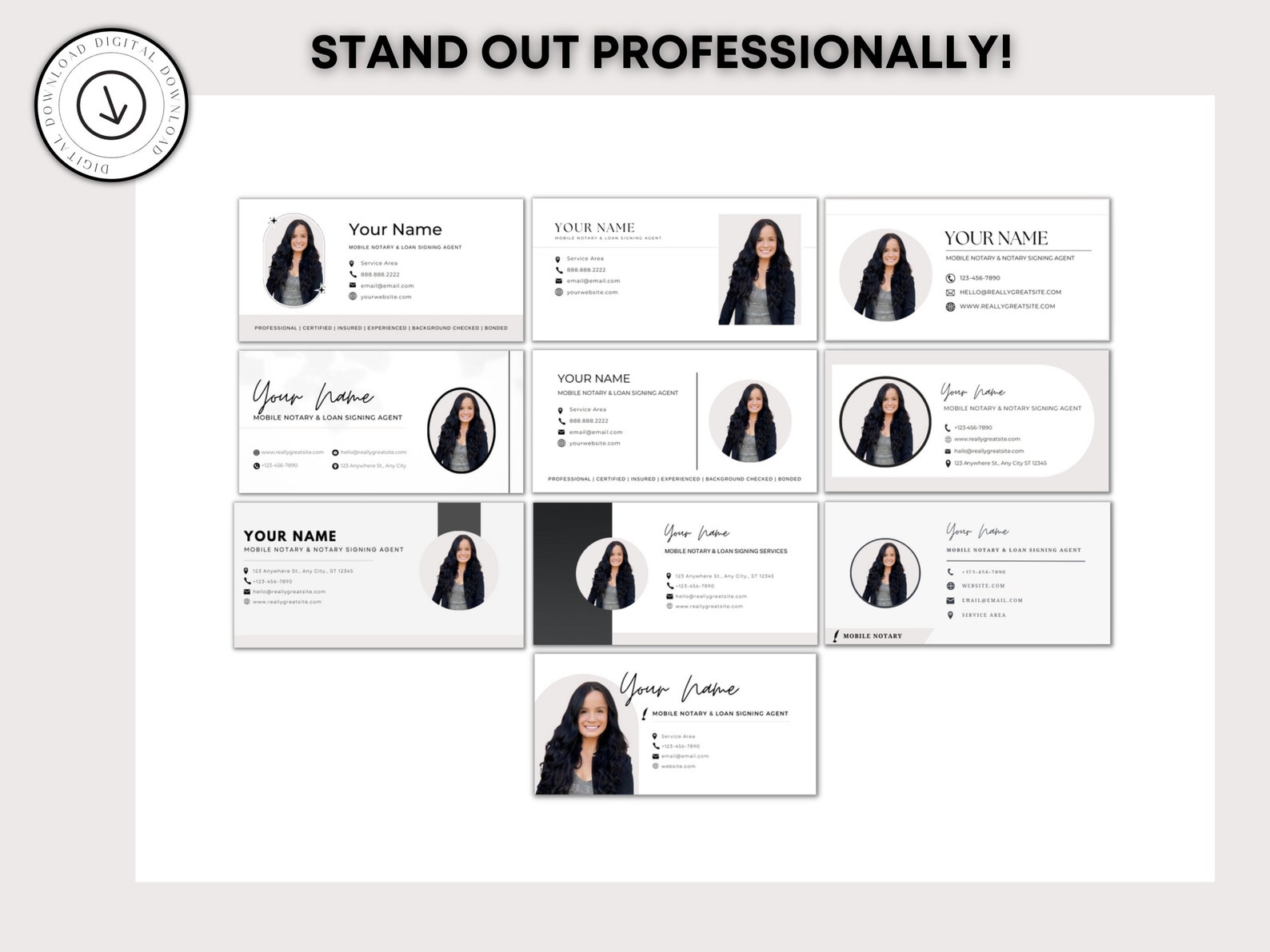 10 Notary Email Signatures Signing Agent Email Signature Notary Email ...