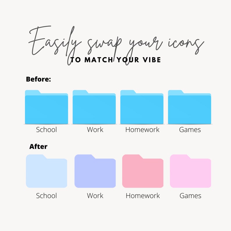 10 Pastel Desktop Icon Folders Set for Mac and Windows Free - Etsy