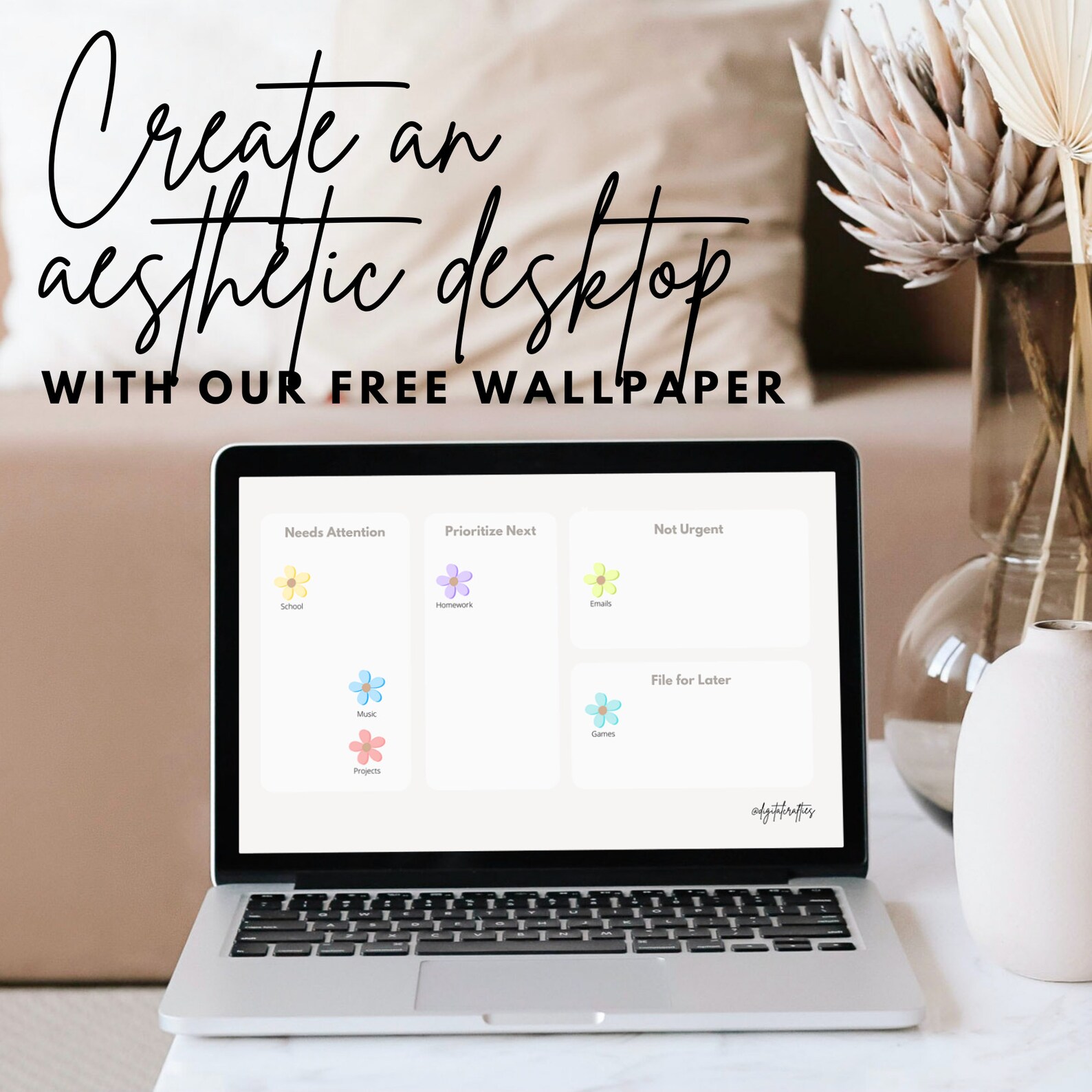 10 Pastel Flower Desktop Icon Folders for Mac and Windows + Free ...