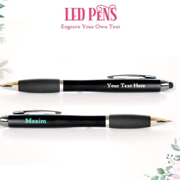 Personalized Light up Pens - Etsy